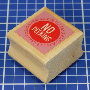 NO PEEKING, Mounted Rubber Stamp by Recollections - Etsy