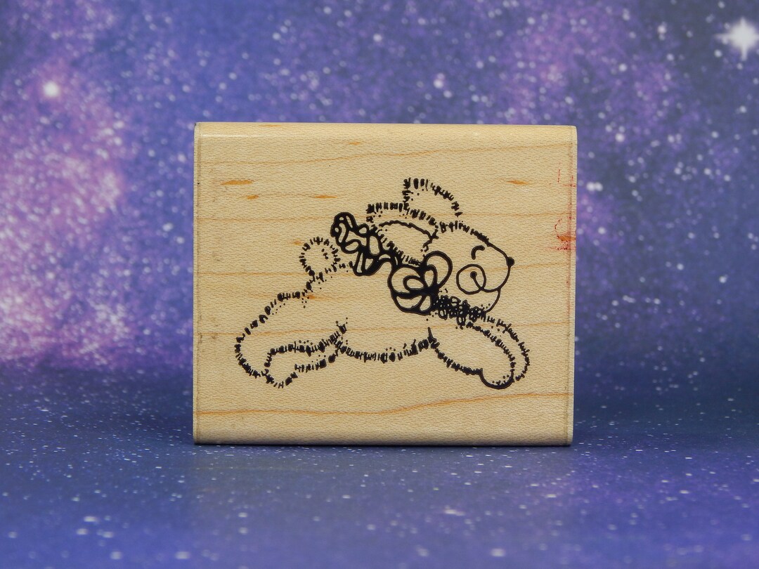BUNNY RABBIT, Wood Mounted Rubber Stamp by DOTS - Etsy