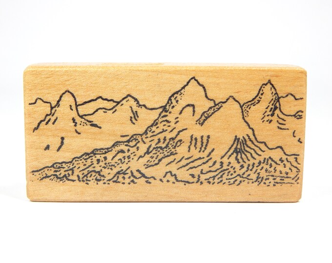 MOUNTAIN LANDSCAPE, Rubber Stamp, Milltown Obsessions - Etsy