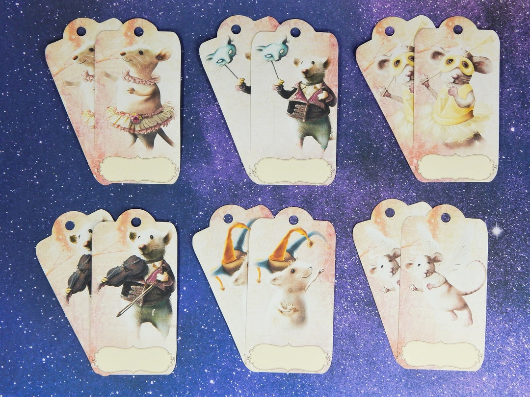 Mouse Die Cut Tags, Scrapbook Embellishments, Card Making, Set of 12 - Etsy