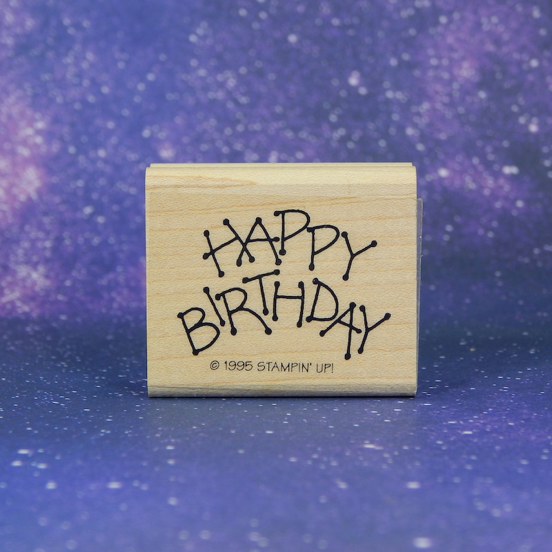 Happy Birthday Stamp - Etsy