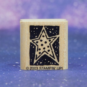 STAR With DOTS, Mounted Rubber Stamp, Stampin' Up! - Etsy