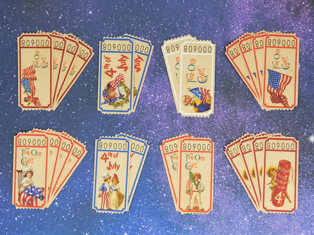 FOURTH of JULY, Patriotic Ticket Punchies, Die Cuts - Etsy