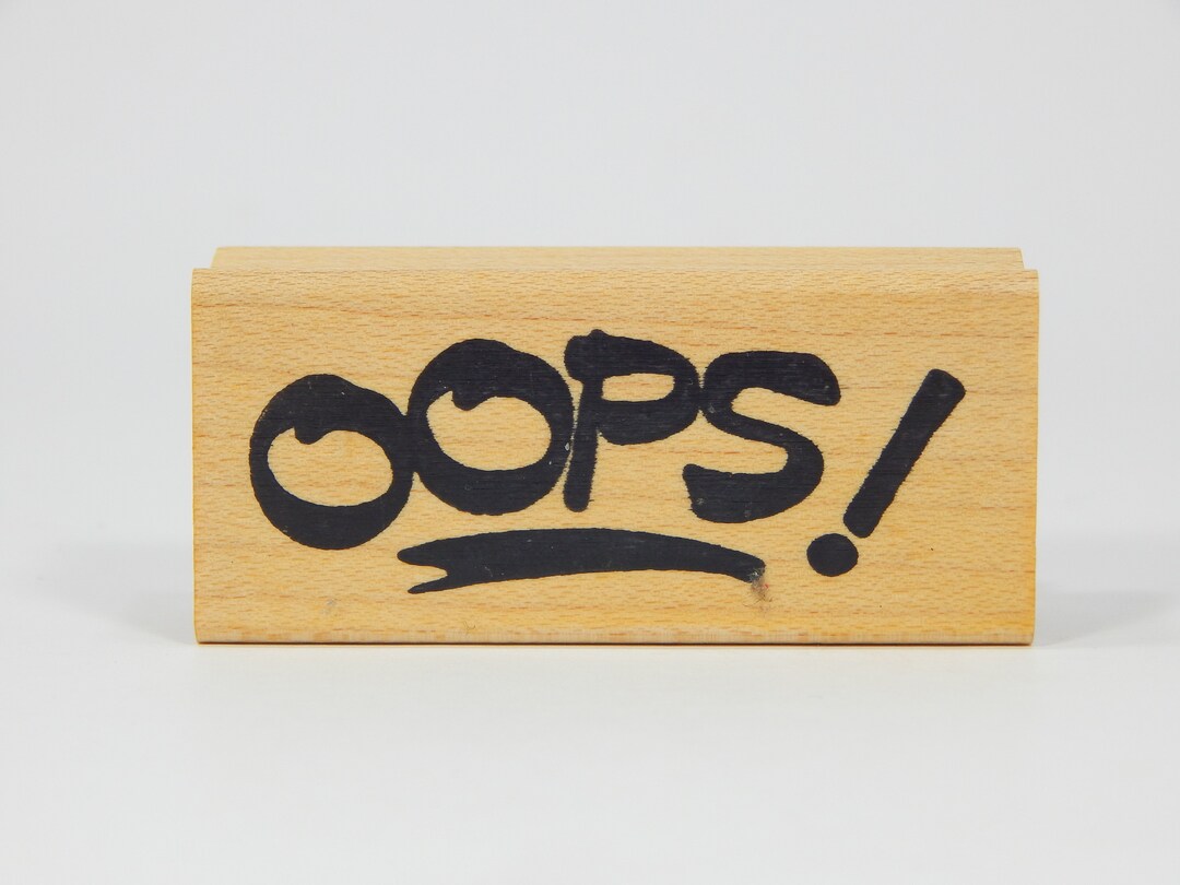 OOPS Wood Mounted Rubber, Stamp of Excellence - Etsy