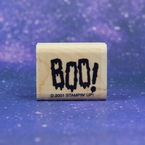 BOO, Wood Mounted Rubber Stamp by Stampin' Up - Etsy