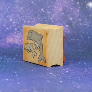 DOLPHINS, Wood Mounted Rubber Stamp, Unbranded - Etsy