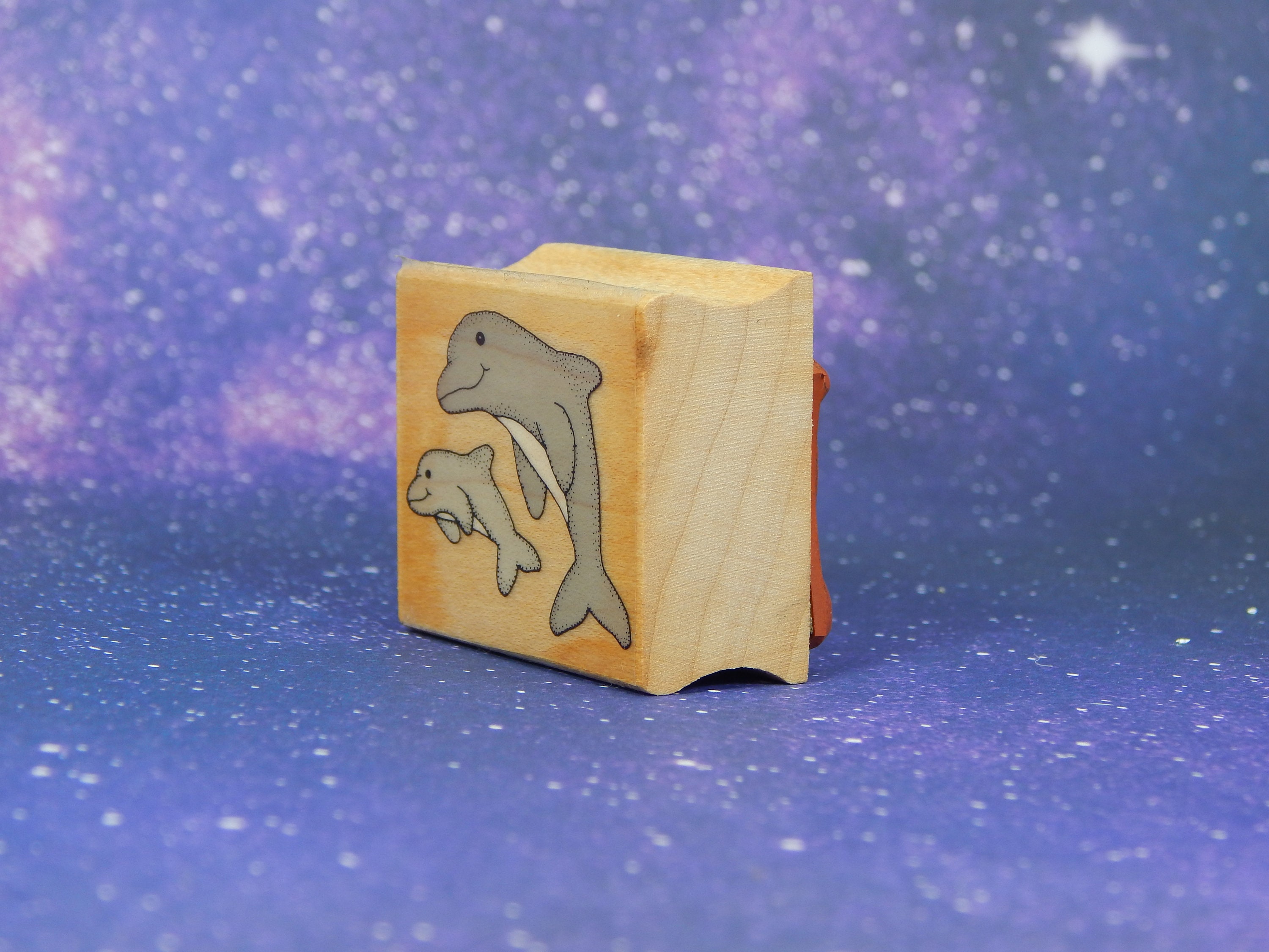 DOLPHINS, Wood Mounted Rubber Stamp, Unbranded - Etsy
