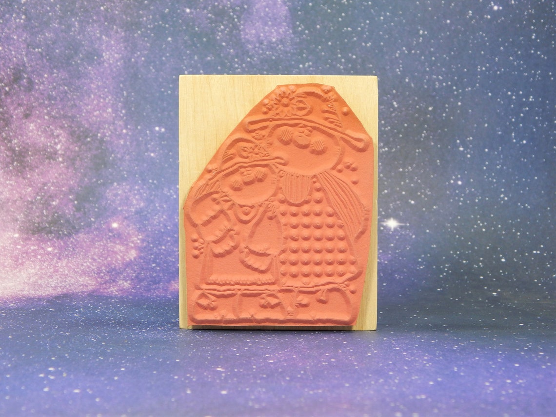 BEARS Wood Mounted Rubber Stamp Hooks Lines Inkers - Etsy