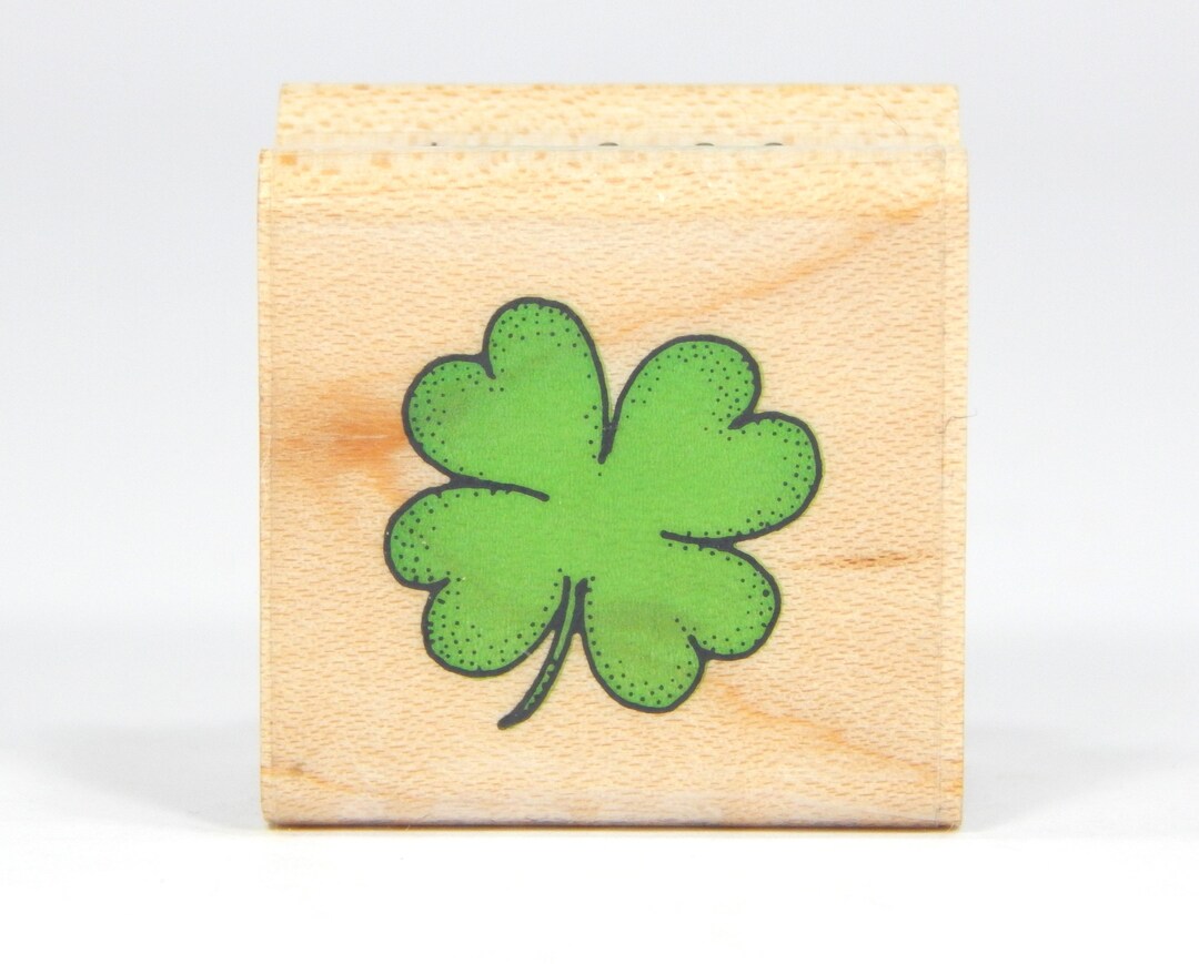 FOUR LEAF CLOVER, Wood Mounted Rubber Stamp, Hero Arts - Etsy