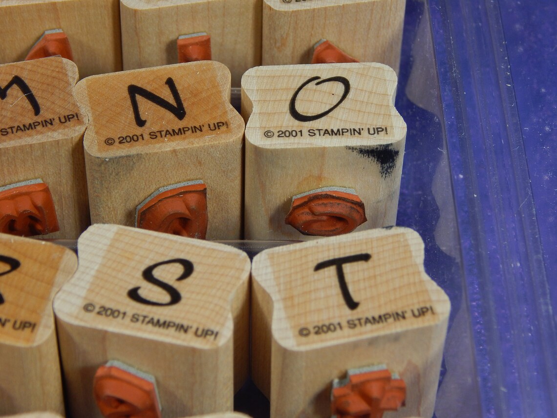 BRUSHSTROKE ALPHABET Rubber Stamp Set Stampin' Up - Etsy