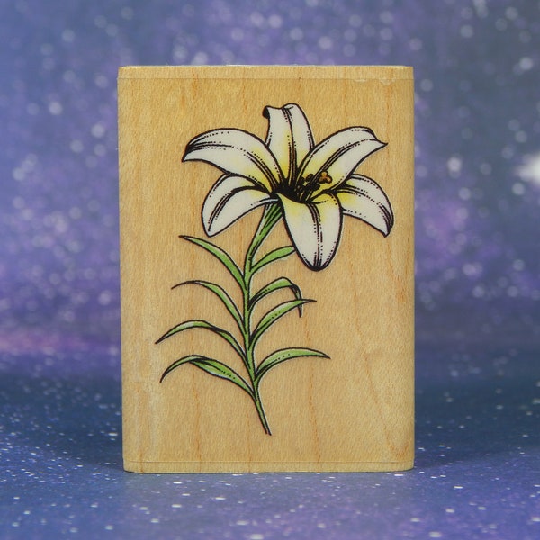 Lily Rubber Stamp - Etsy