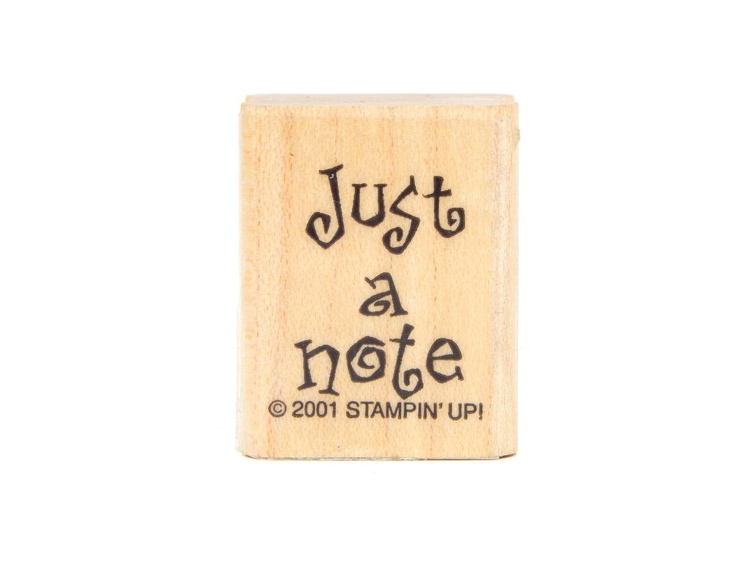 JUST A NOTE, Wood Mounted Rubber Stamp, Stampin' Up! - Etsy