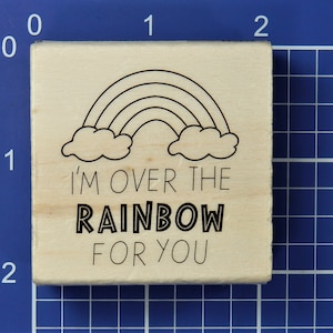 I'm OVER THE RAINBOW ... Rubber Stamp by Craft Smart - Etsy