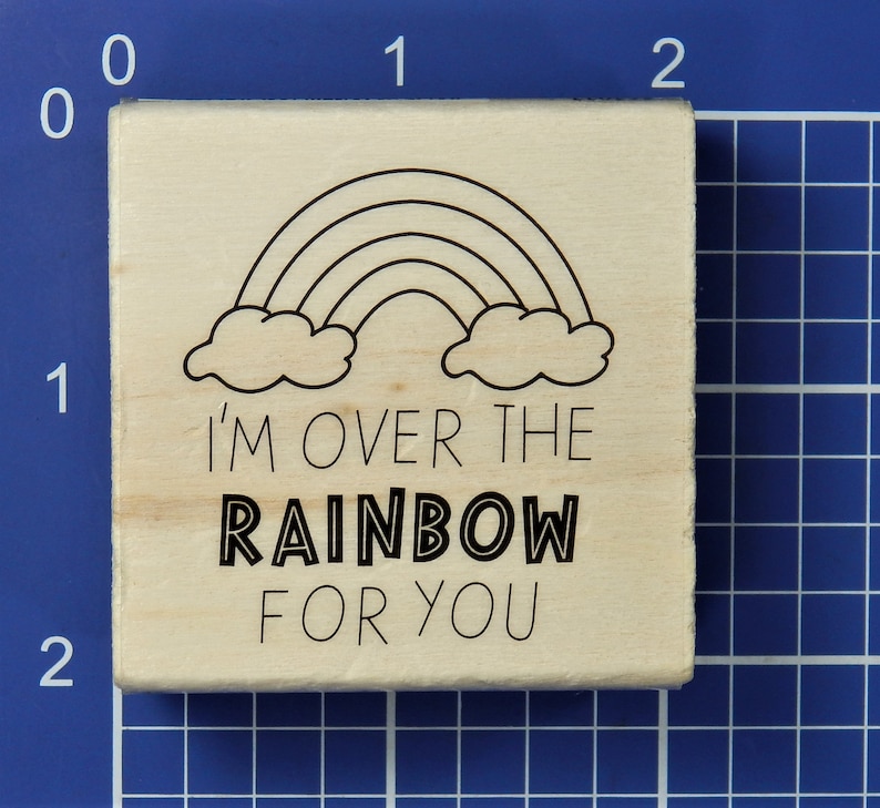 I'm OVER THE RAINBOW ... Rubber Stamp by Craft Smart - Etsy