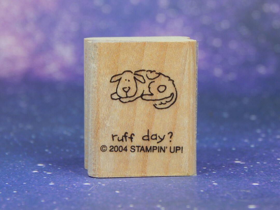 DOG RUFF DAY Mounted Rubber Stamp Stampin' Up - Etsy