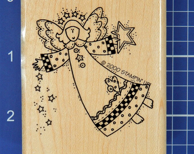 ANGEL With STARS, Mounted Rubber Stamp, Stampin' Up! - Etsy