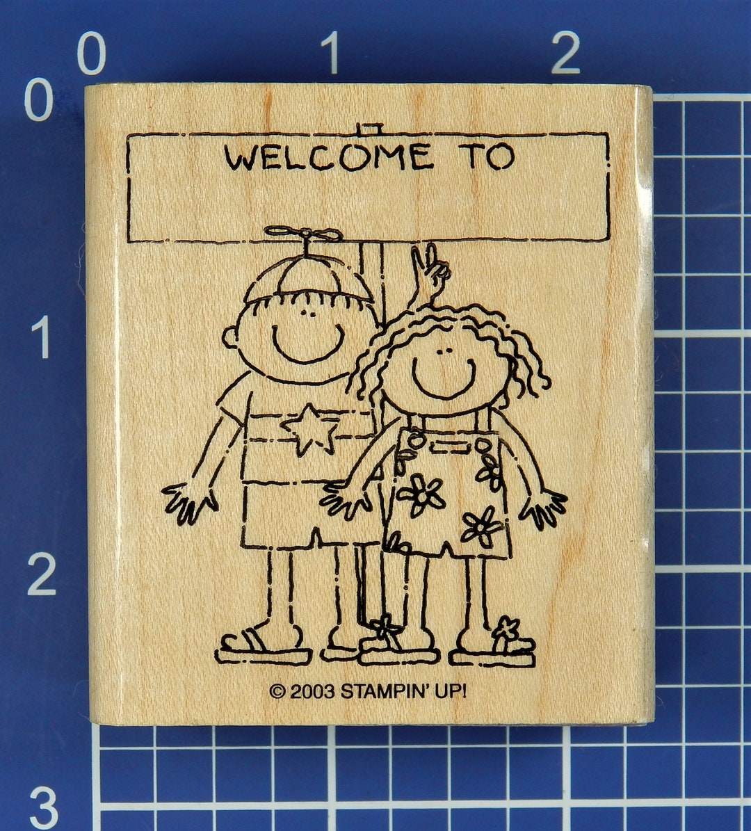 WELCOME TO, Wood Mounted Rubber Stamp, Stampin' Up! - Etsy