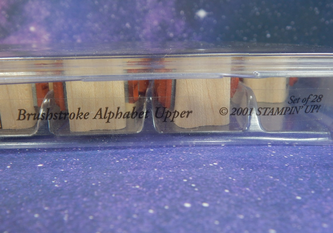 BRUSHSTROKE ALPHABET Rubber Stamp Set Stampin' Up - Etsy