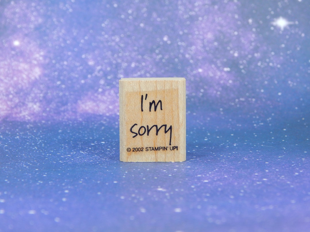 I'M SORRY, Wood Mounted Rubber Stamp, Stampin' Up! - Etsy