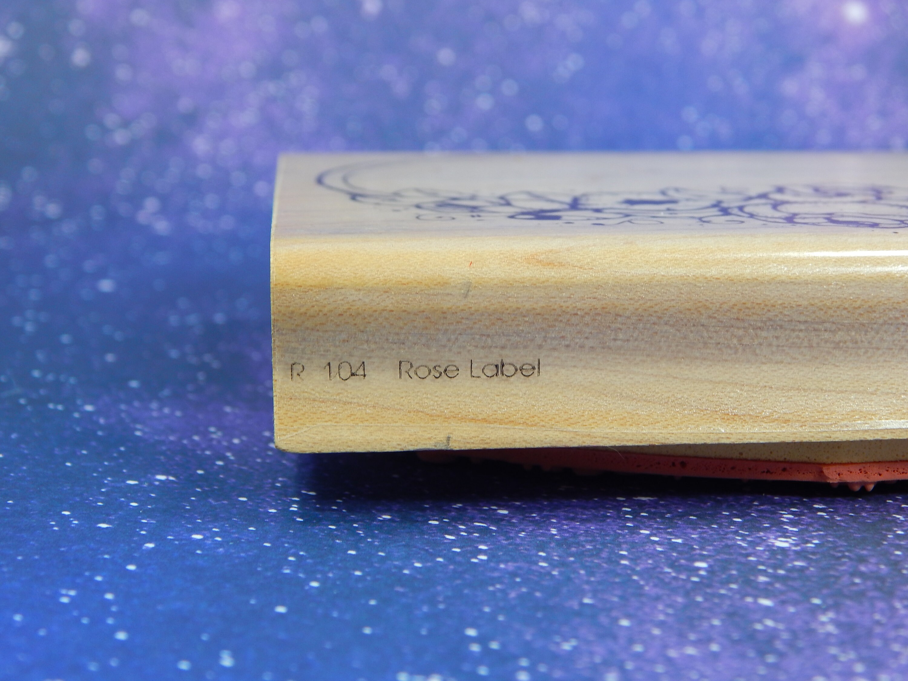 ROSE LABEL Wood Mounted Rubber Stamp by DOTS | Etsy