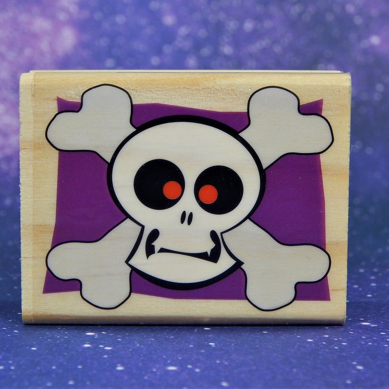 Skull Rubber Stamp - Etsy