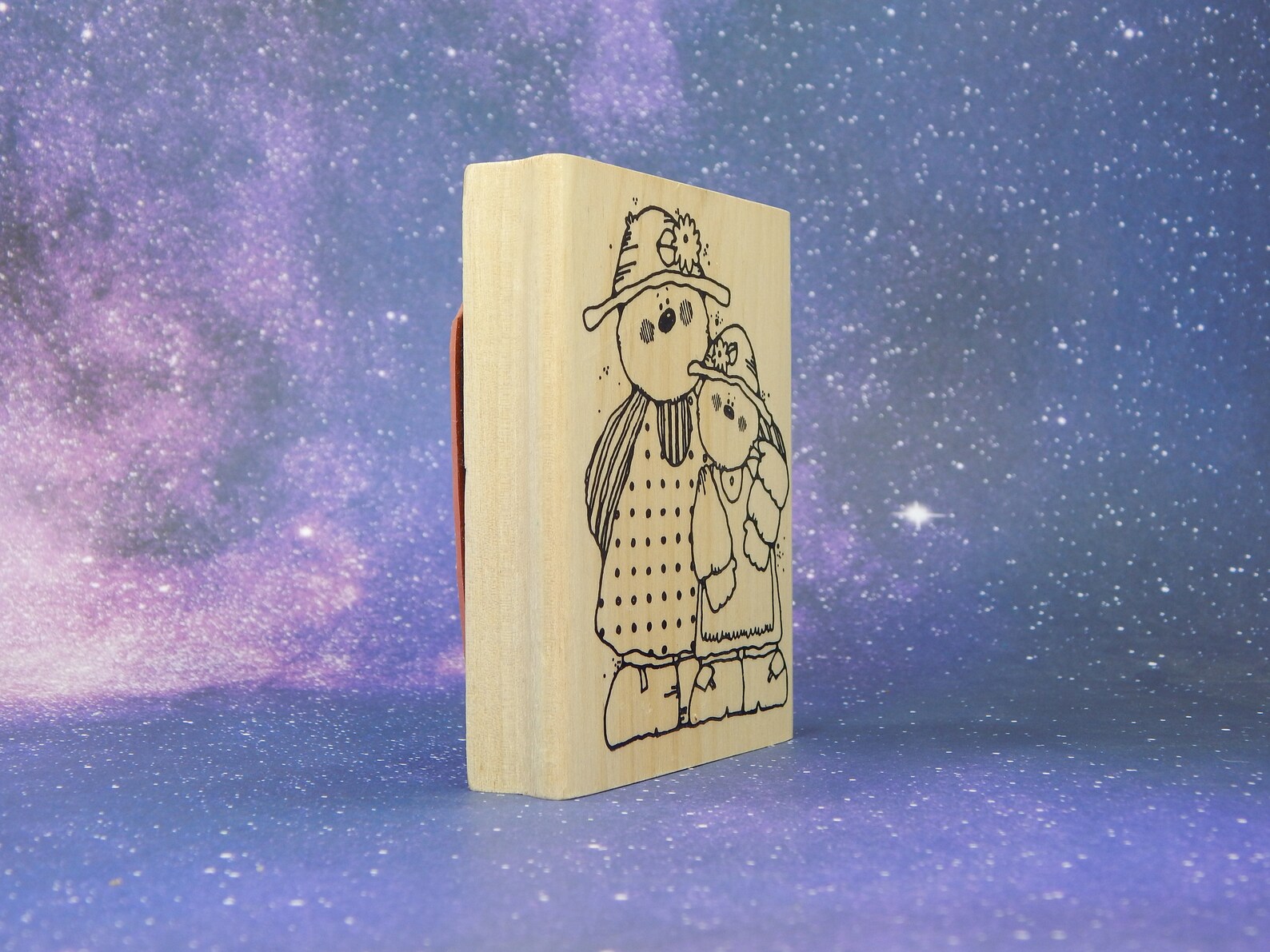 BEARS Wood Mounted Rubber Stamp Hooks Lines Inkers - Etsy