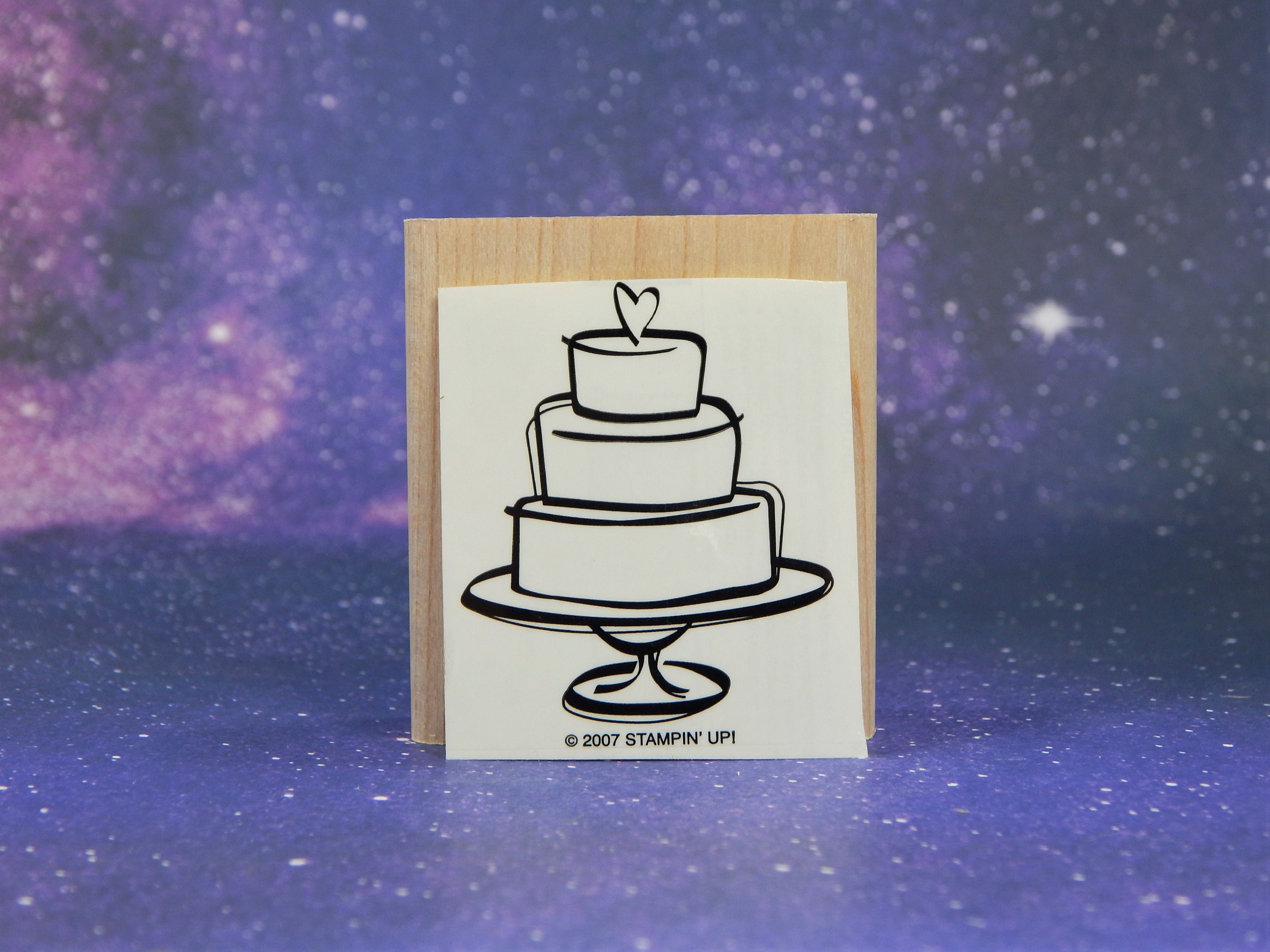 WEDDING CAKE Unmounted Rubber Stamp Stampin' Up | Etsy