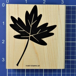 MAPLE LEAF, Wood Mounted Rubber Stamp, Stampin' Up! - Etsy