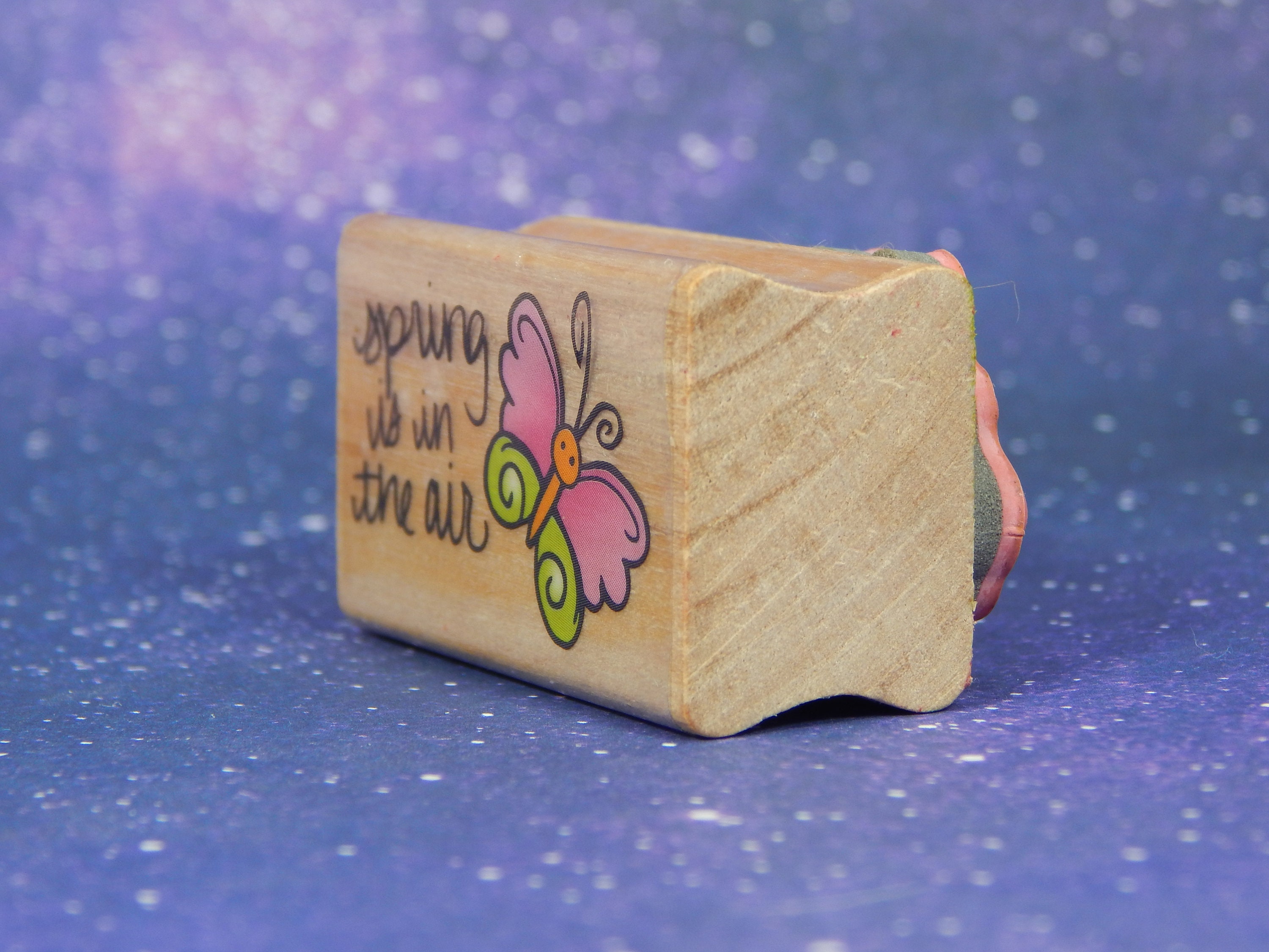 Spring is in the Air, BUTTERFLY, Mounted Rubber Stamp - Etsy