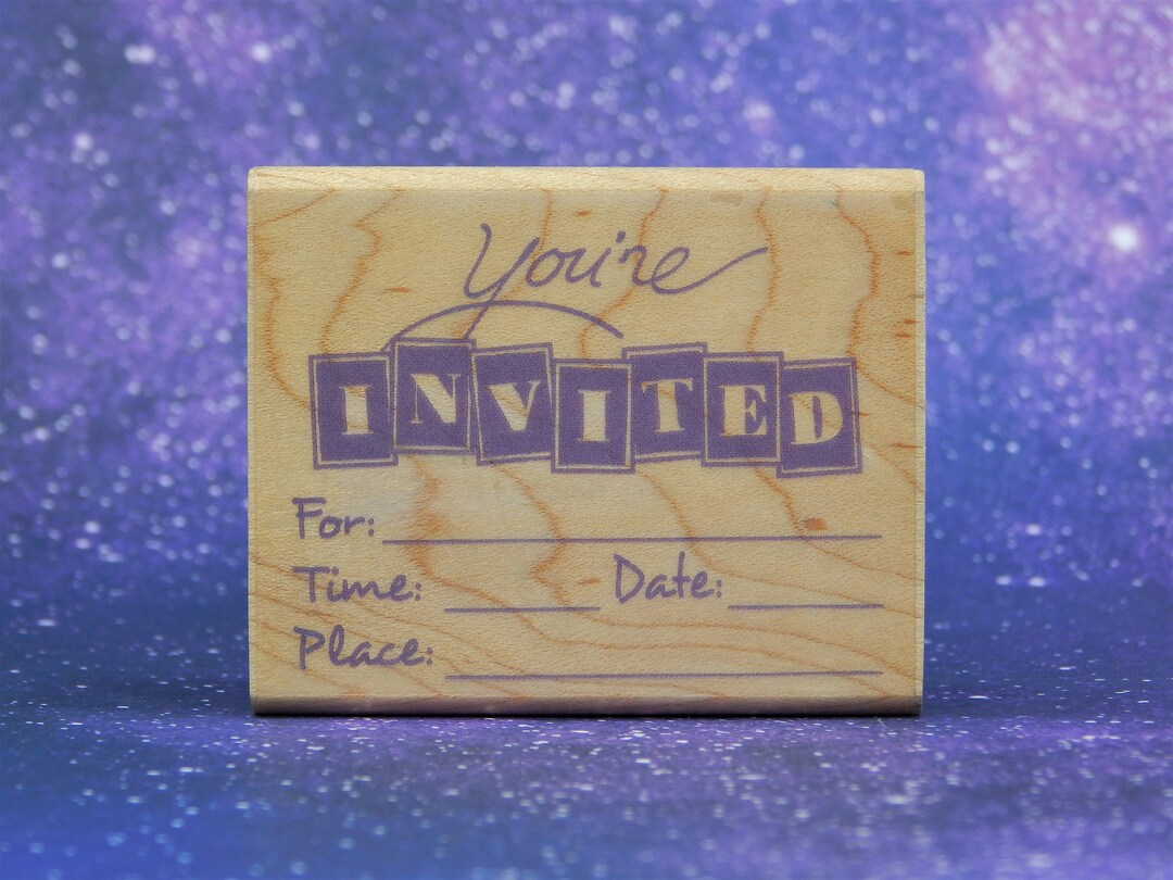 YOU'RE INVITED, Mounted Rubber Stamp, Inkadinkado - Etsy