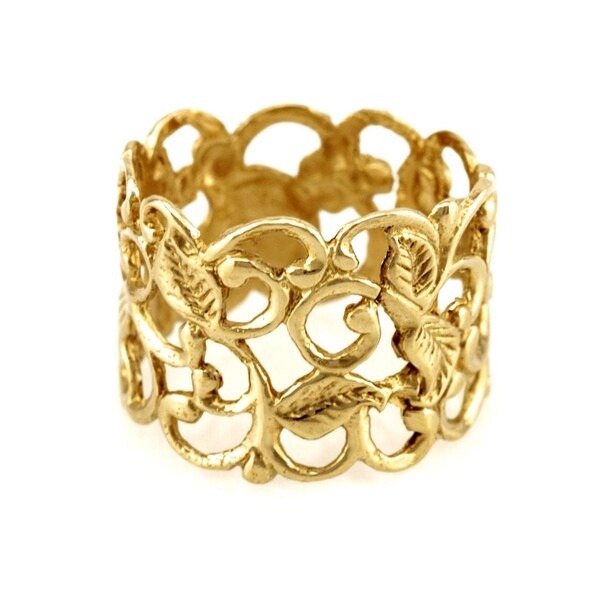 Wide Gold Ring - Etsy