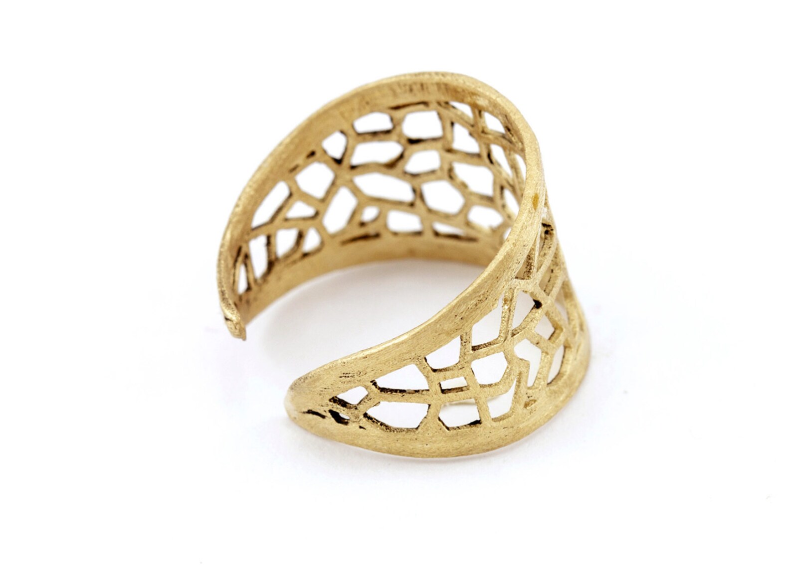 14k Gold Lace Ring With a Matt Finish Adjustable Between - Etsy