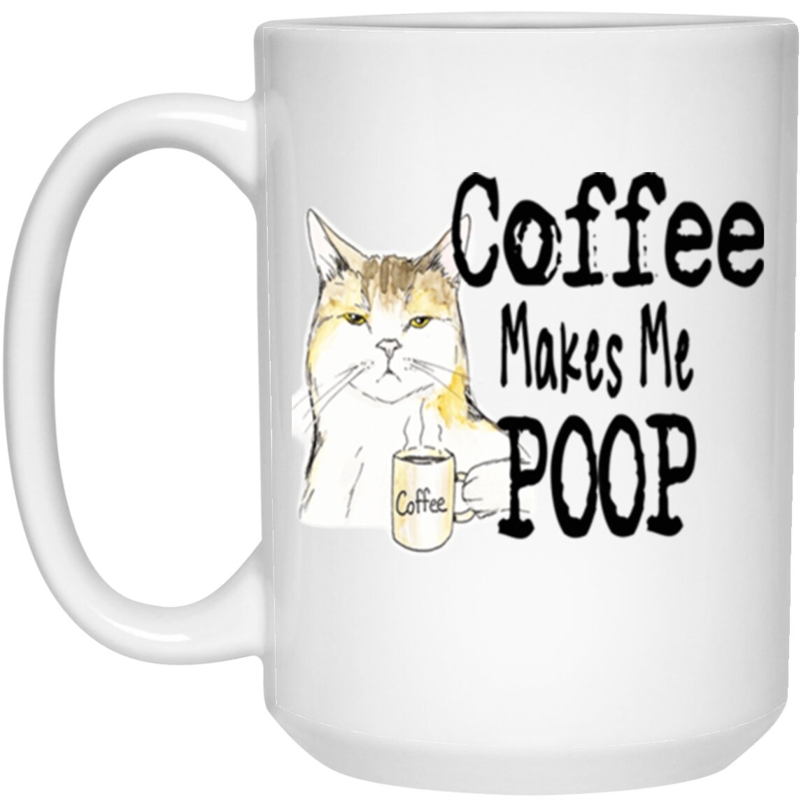Le café me fait caca Mug blanc - Etsy France