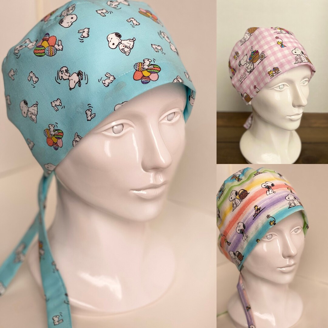 Easter Spring Holidays Peanuts Snoopy Cotton Scrub Cap/ Surgical Hat ...
