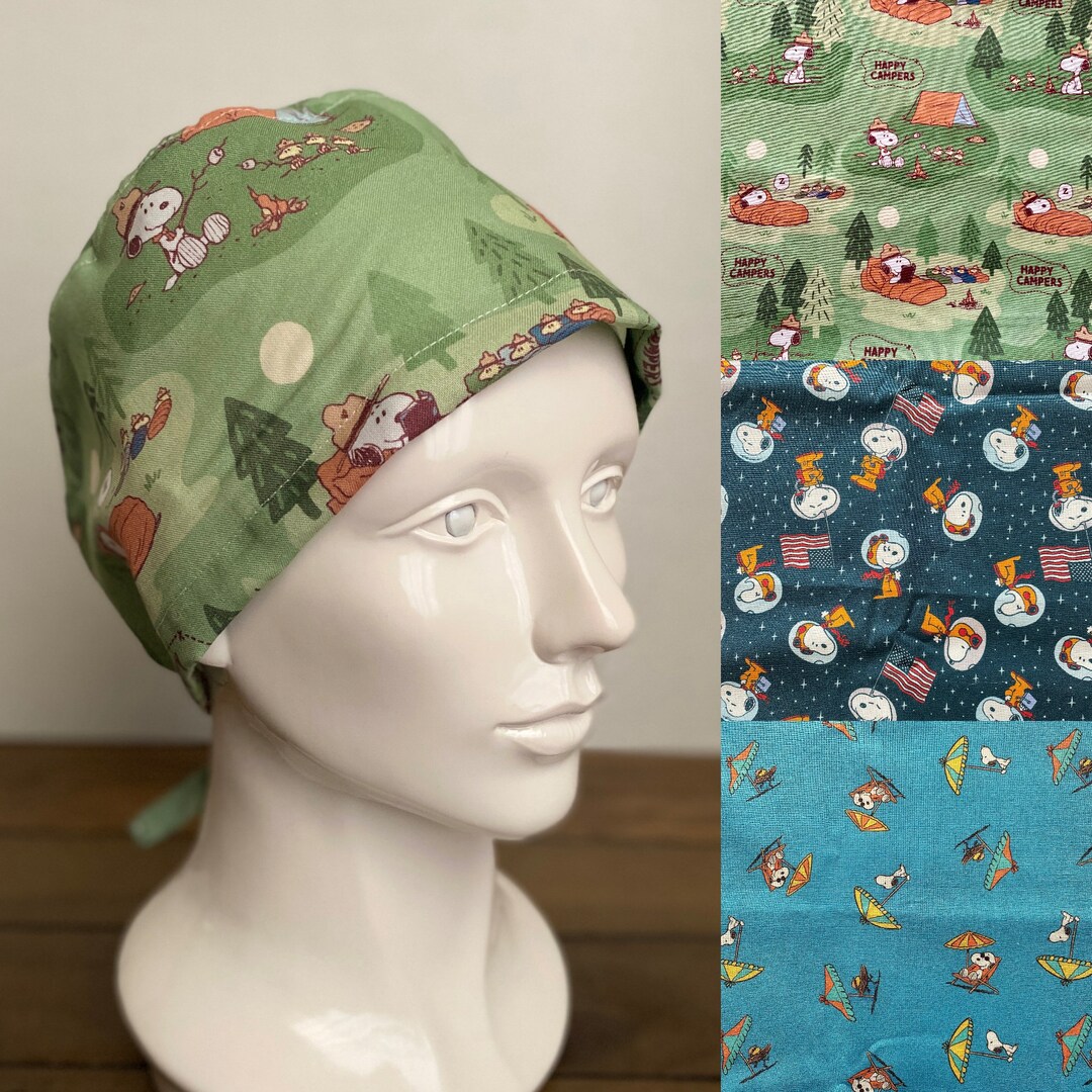 Summer Holidays Peanuts Snoopy 4th of July Cotton Scrub Cap/ Surgical ...