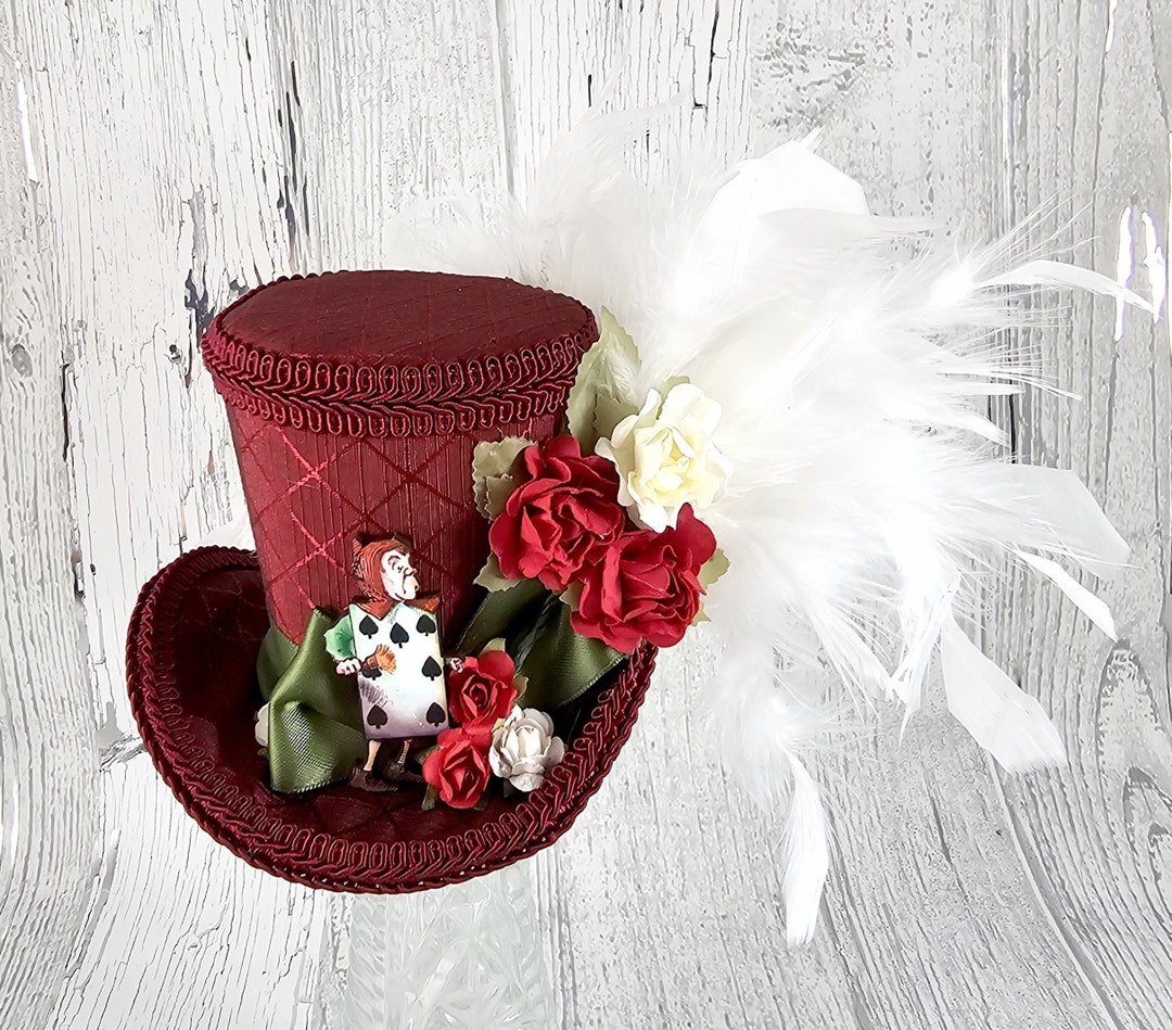 Burgundy and Green Card Soldier Cutout With Paper Flowers Medium Mini ...