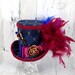 Navy Blue and Wine Red Rose Medallion Large Mini Top Hat - Etsy