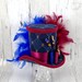 Navy Blue and Wine Red Rose Medallion Large Mini Top Hat - Etsy