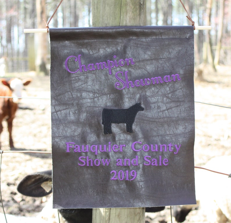 Livstock Show Award - Leather Like Banner - Custom Livestock Award ...