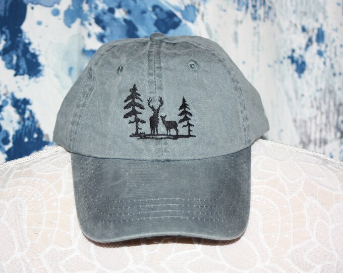 WHITETAIL DEER HAT One Embroidered Mom Dad Wildlife Baseball Cap Price ...