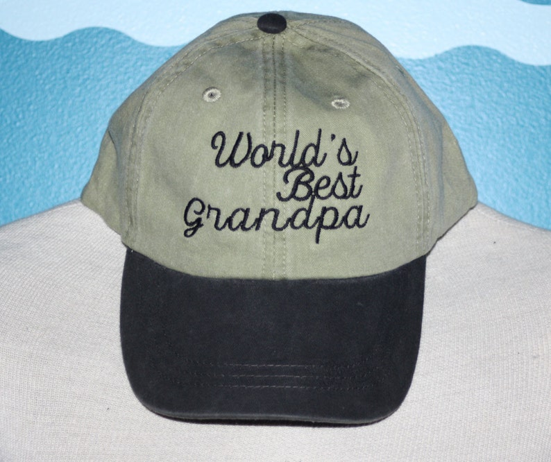 World's Best Grandpa Baseball Cap - Grandpa Ball Cap - Baseball Hat for ...
