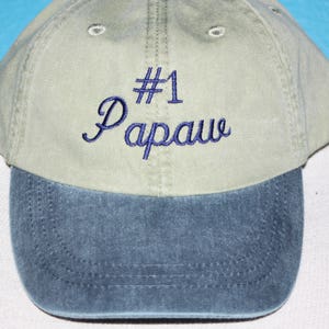 Papaw Baseball Cap - Embroidered Hat - Custom Ball Cap - Number 1 Papaw ...