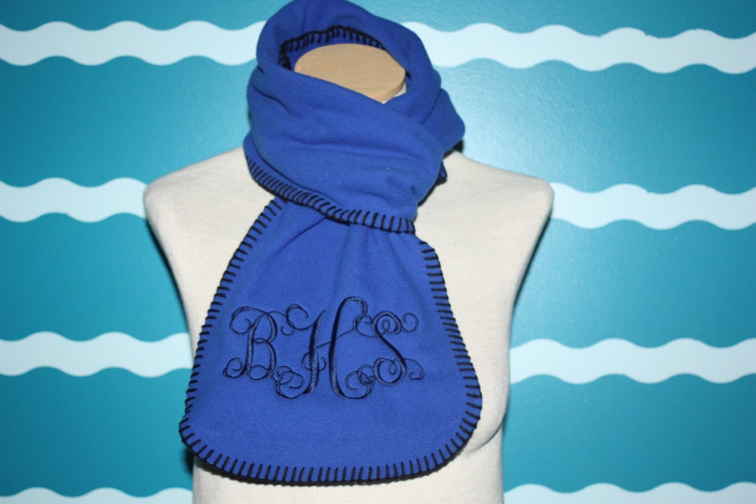 Fleece Winter Scarf, Personalized Neck Wrap, Monogrammed Scarf, Custom ...