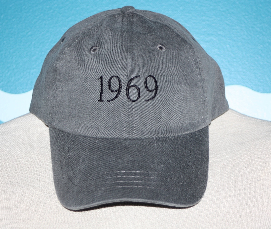 Custom Year Embroidered Baseball Hat - 1969 Embroidered Hat - Birthday ...