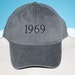 Custom Year Embroidered Baseball Hat - 1969 Embroidered Hat - Birthday ...