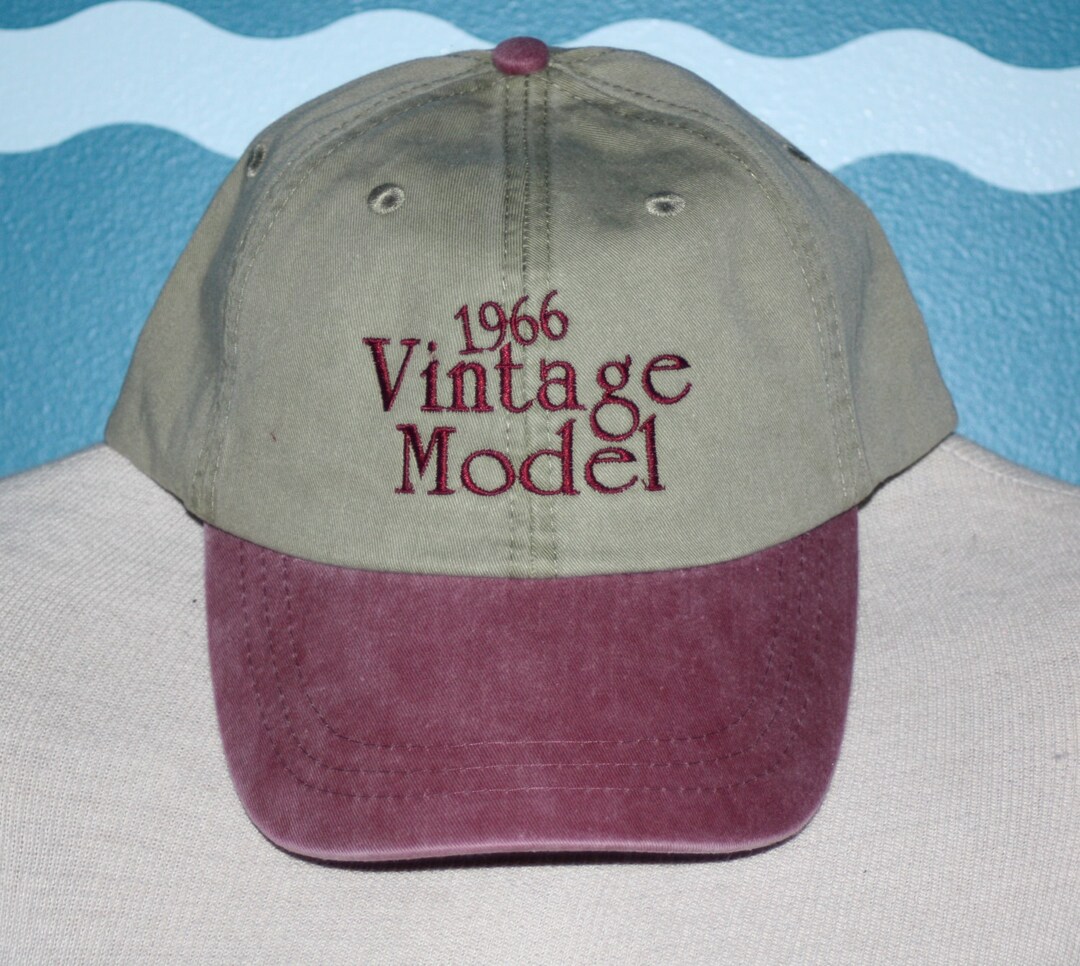 Embroidered Baseball Cap - Vintage Model Ball Cap - 1966 Birthday Hat ...