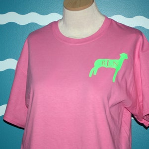 Show Lamb T-shirt - Monogrammed Sheep - Livestock Show Girl Shirt ...