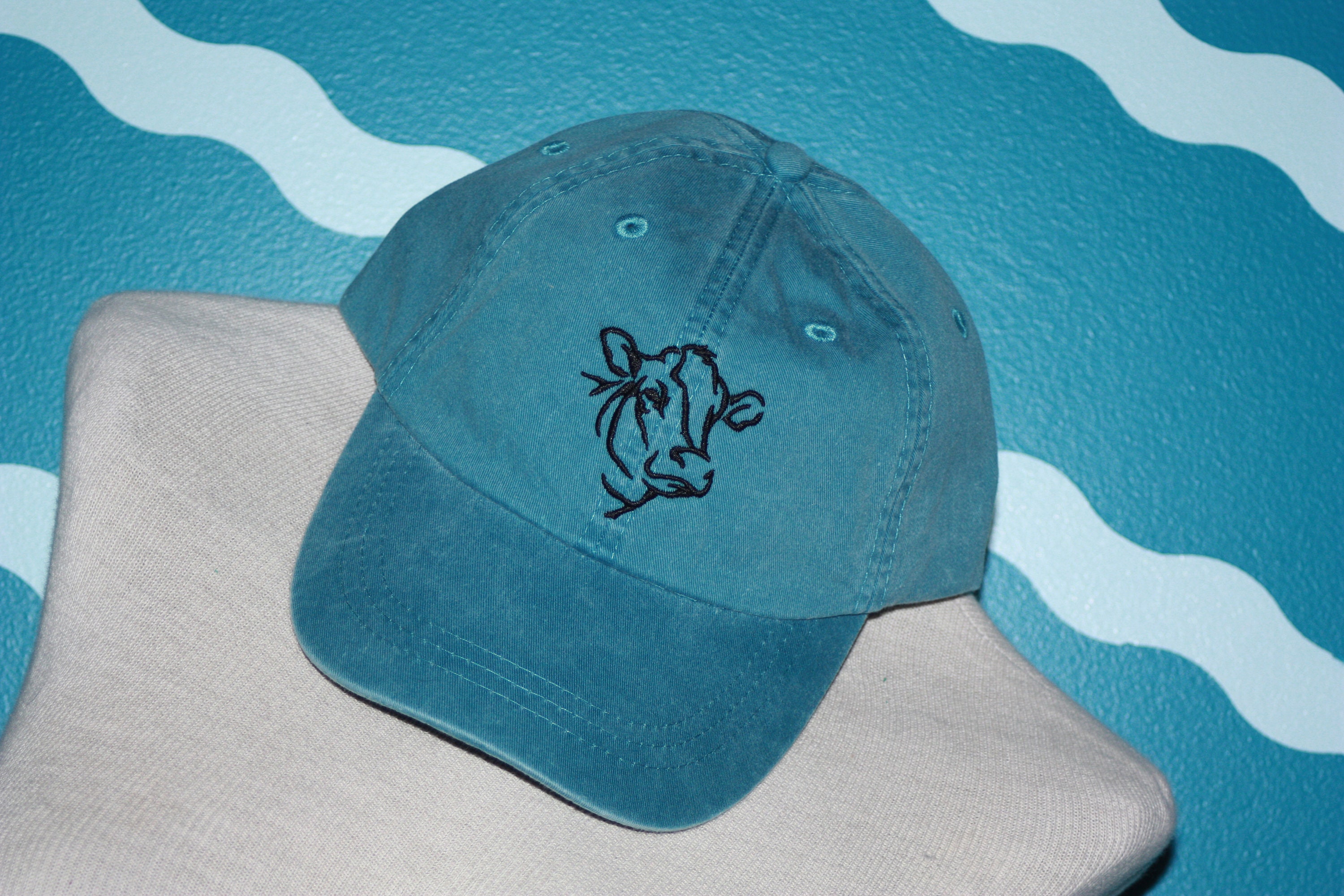 Cow Head Baseball Cap - Embroidered Cow Hat - Custom Cattle Ball Cap ...
