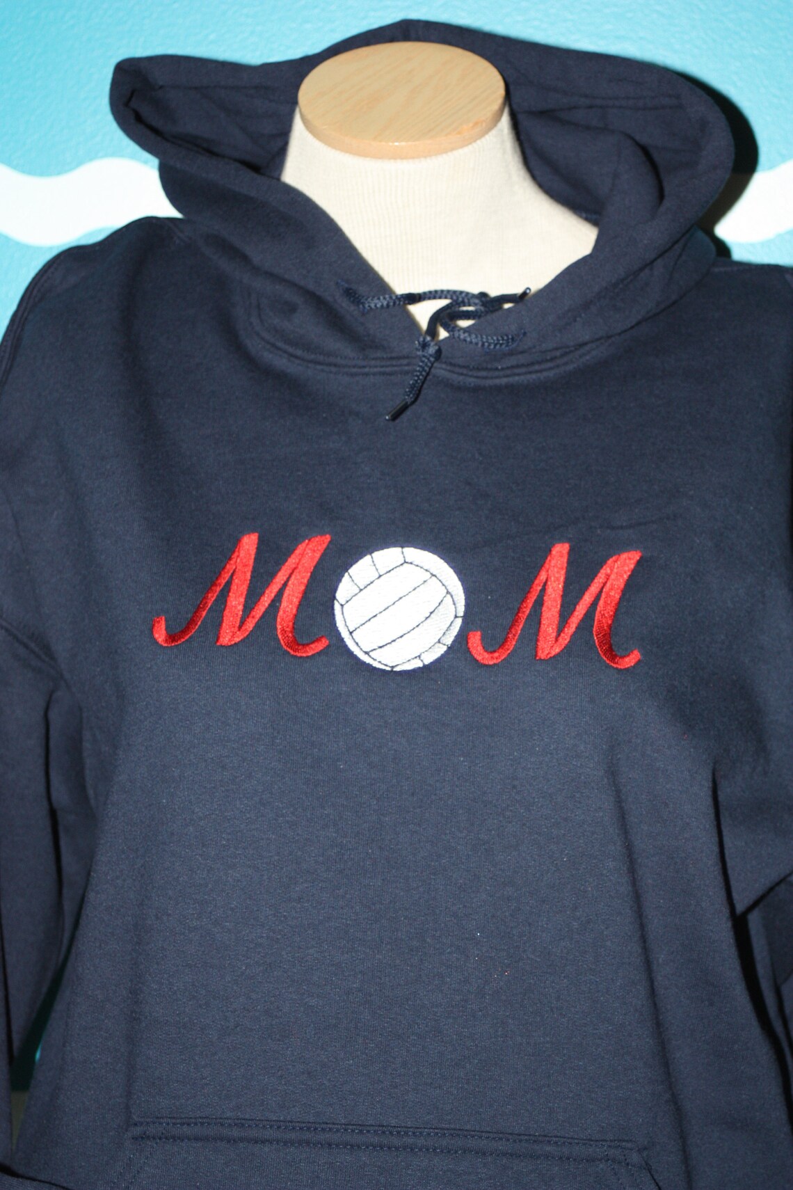 Embroidered Volleyball Mom Sweatshirt - Mom Volleyball Hoodie - Mothers ...
