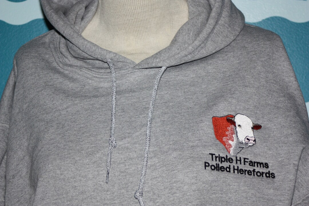 Custom Hereford Farm Hooded Sweatshirt - Personalized Hoodie Sweatshirt ...